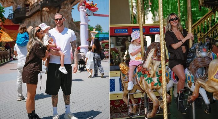Diletta Leotta a Gardaland con Loris Karius e Aria, primo weekend dopo ...
